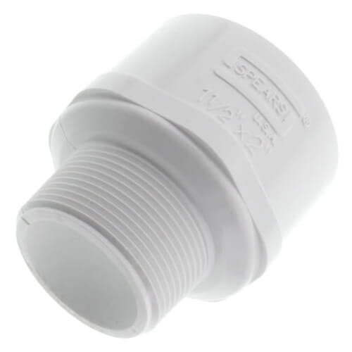Spears 436213 1.5" x 2" PVC Schedule 40 Reducing Male Adapter 436-213 ...